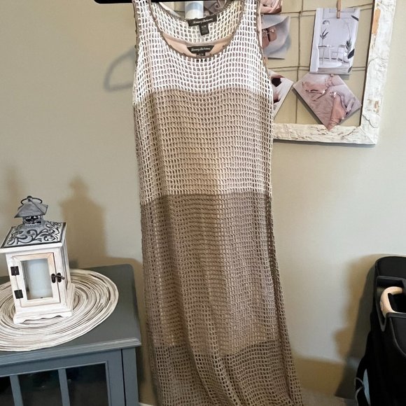 Tommy Bahama | Dresses | Tommy Bahama Beige Color Block Crochet Dress ...